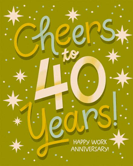 Congratulations 40 Years Service