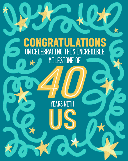 Congratulations 40 Years Service