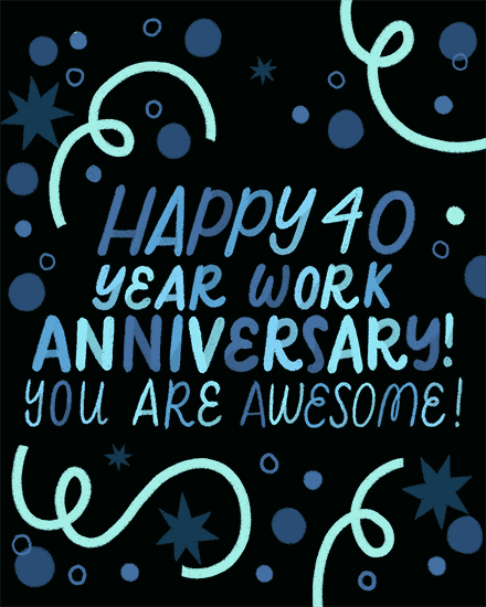 Congratulations 40 Years Service