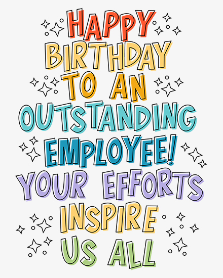 Happy Birthday Wishes For Employee Messages Quotes Greeting Card